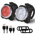 CSONGAZA Bike Light Set, Super Bright USB Rechargeable Waterproof ...