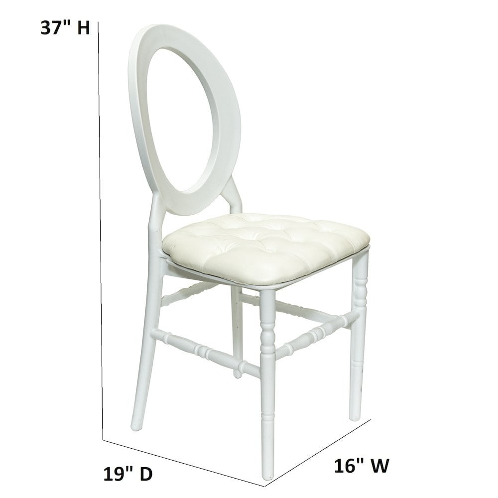 CSP Commercial Seating Products White Stacking O Back Chair - Walmart.com