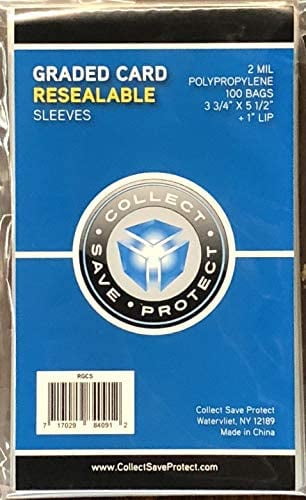 CSP - SGC Graded Card Sleeves Resealable Bag - 2 Mil - 100 Bags ...