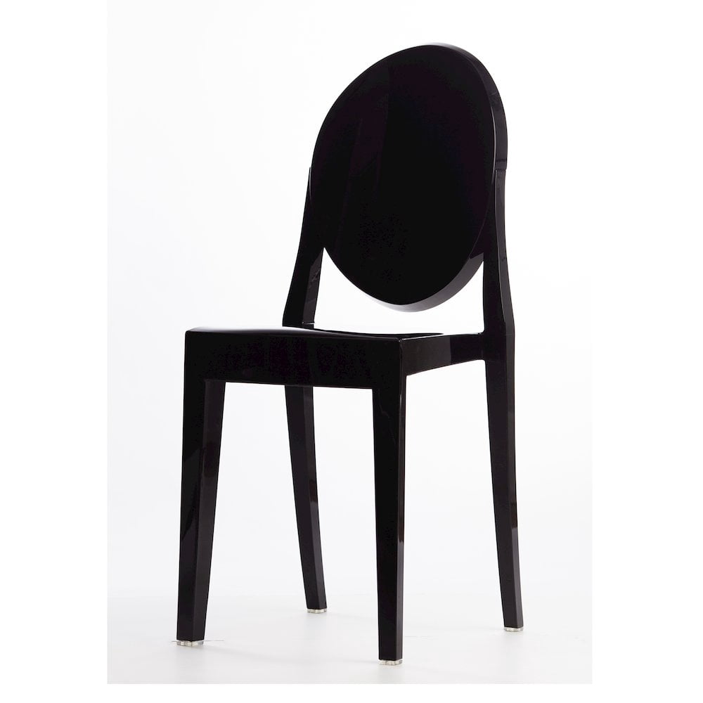 CSP Set of 1 Commerical Seating Products RPC Black Kage Side Chair ...