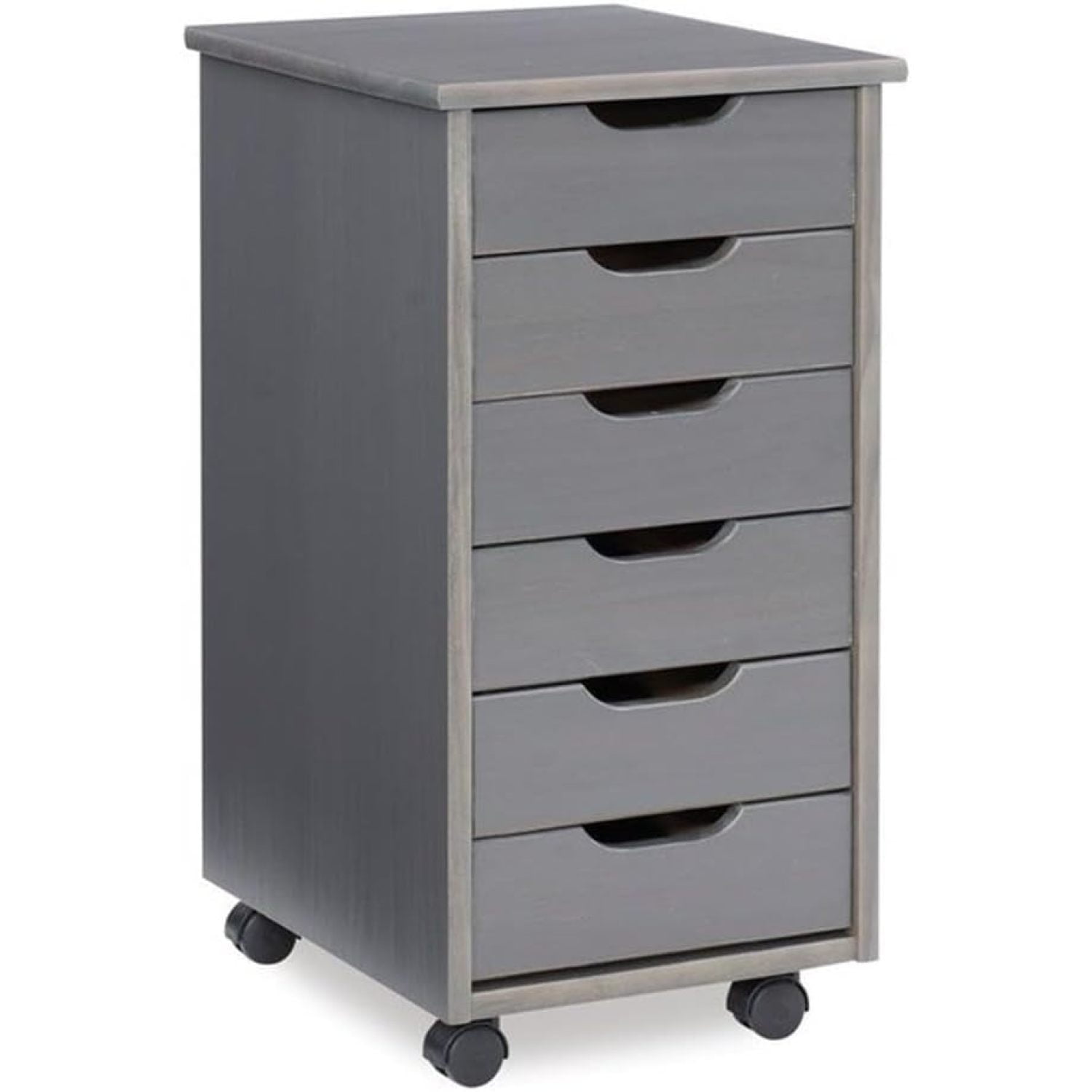 CSPP Callie Multipurpose Eight Drawer Dresser Wood Rolling File Cabinet ...