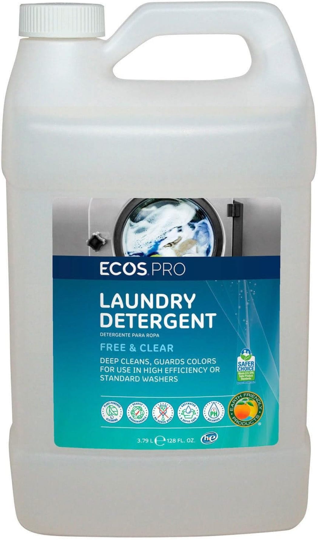 CSPP PRO Liquid Laundry and Microfiber Detergent, Free & Clear, Unscented, Concentrated & Ideal ...