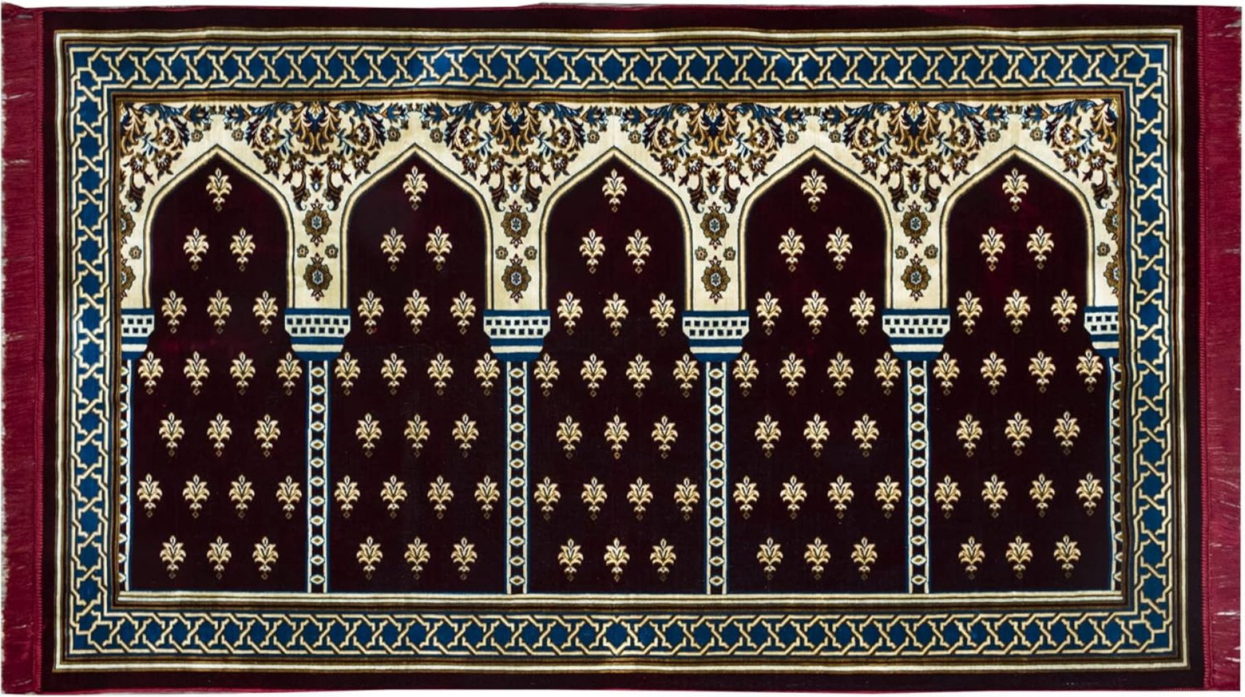 CSPP Turkish Islamic Prayer Rug - Multi Person Janamaz Sajada for ...