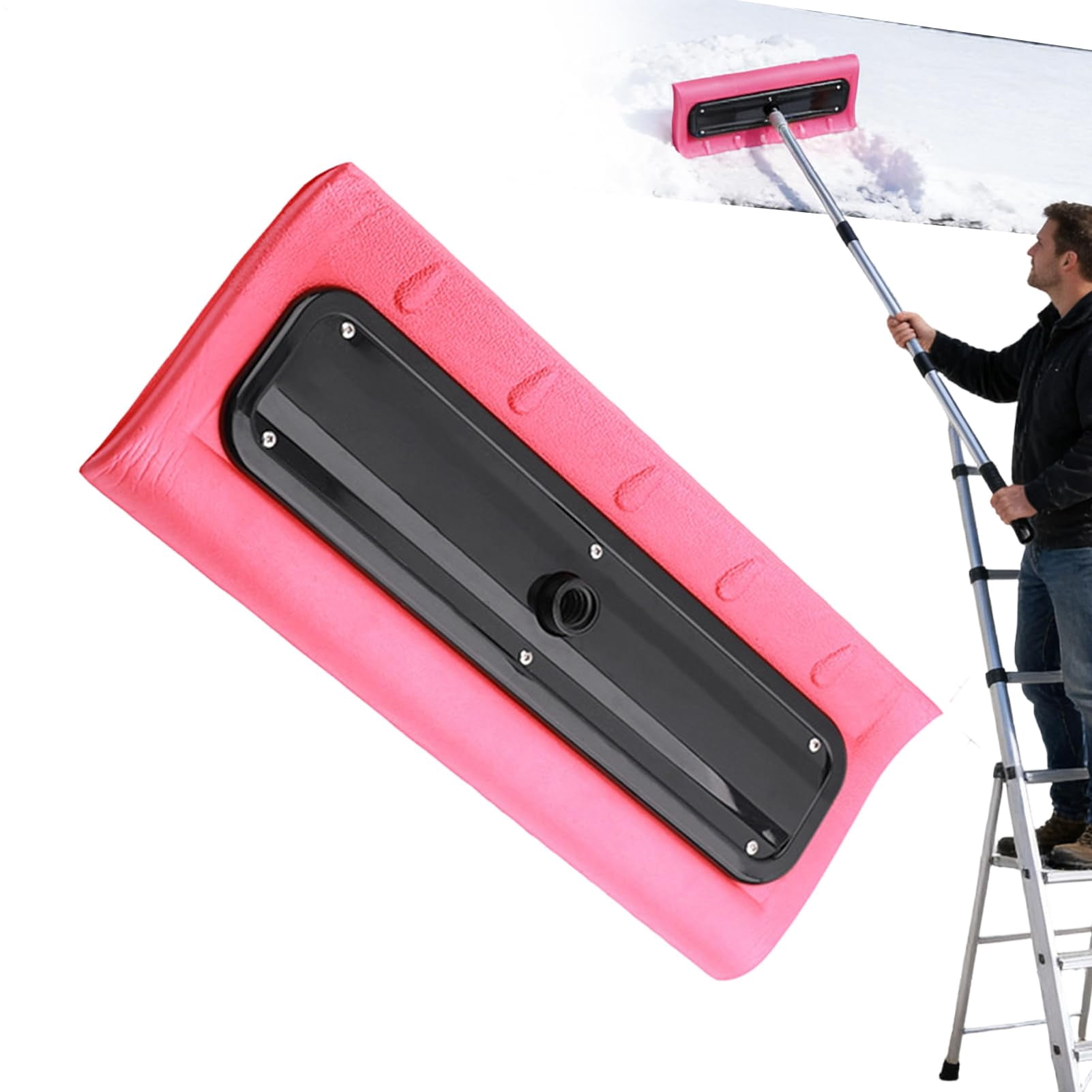 CSSAD 2026 New Snow Roof Rake - Foam Broom Scraper for Clearing ...