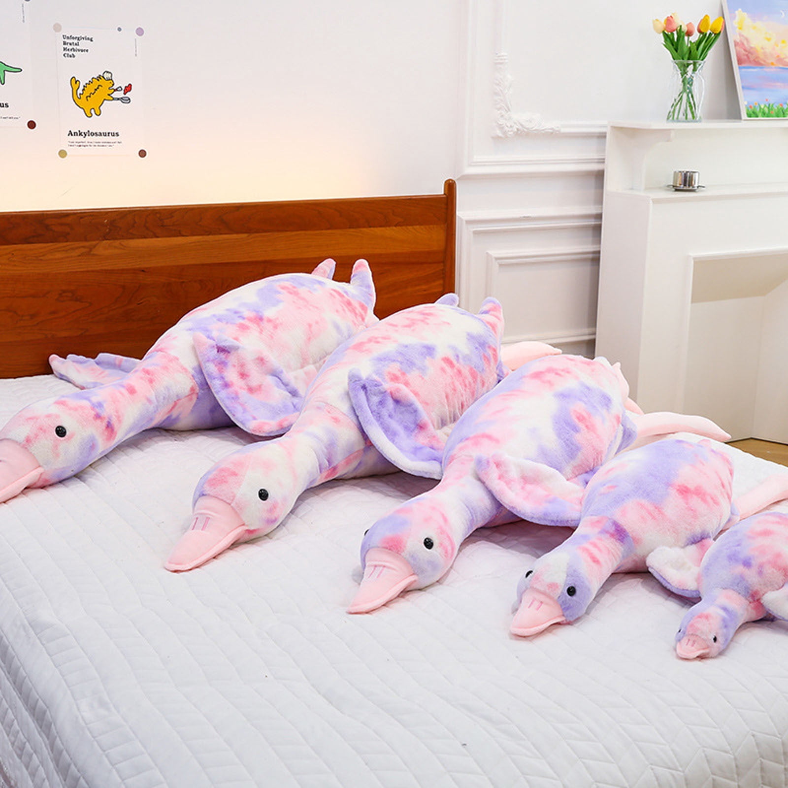 CSSAD 35" Colorful Soft Hugging Goose Stuffed Toy Pillows, Large Plush ...
