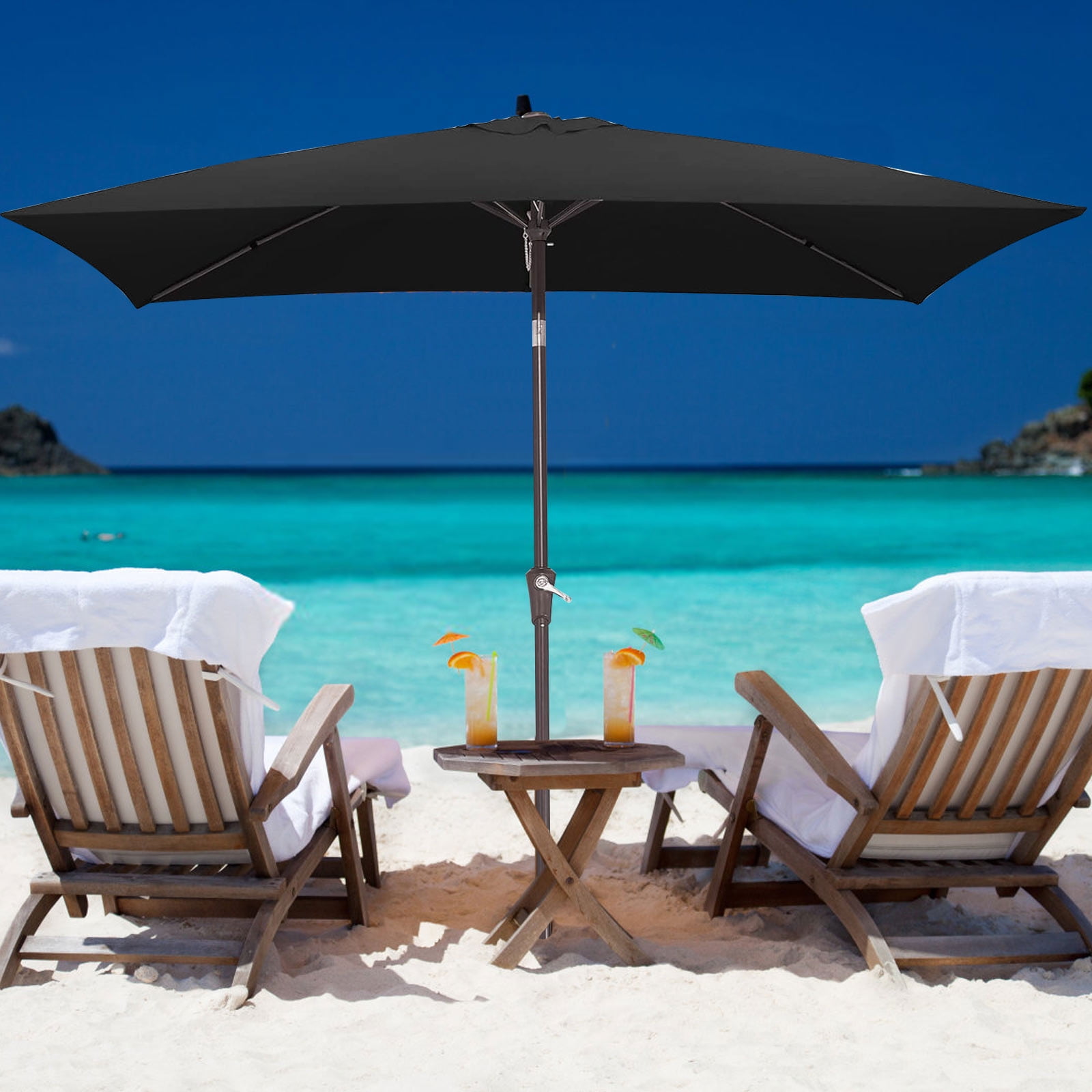 CSSAD 9.8' x 6.5' Rectangular Patio Umbrellas for Outdoor, Outdoor ...