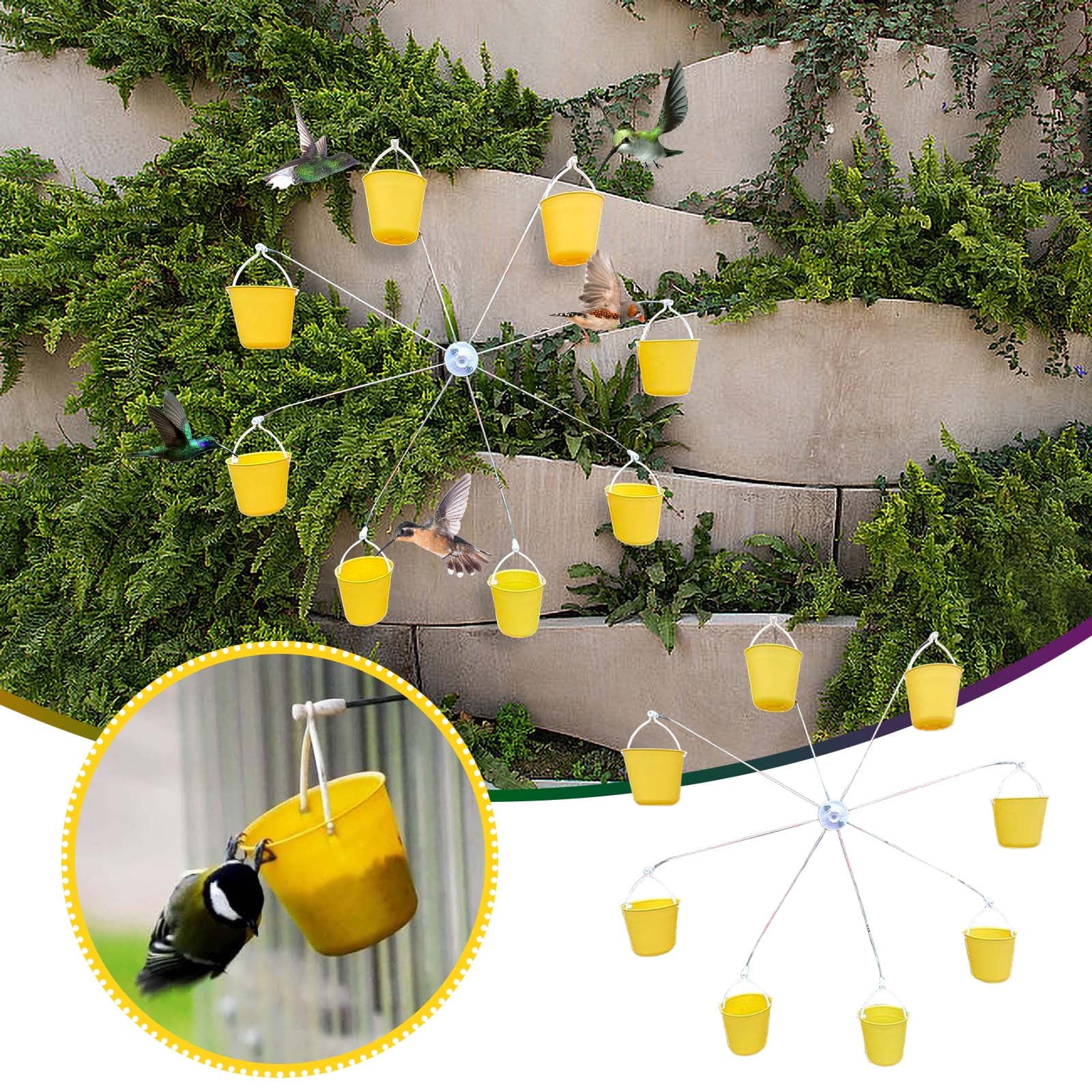 CSSAD Bird Feeder, Birds Ferris Wheel Spinning Ferris Wheel Toy With ...