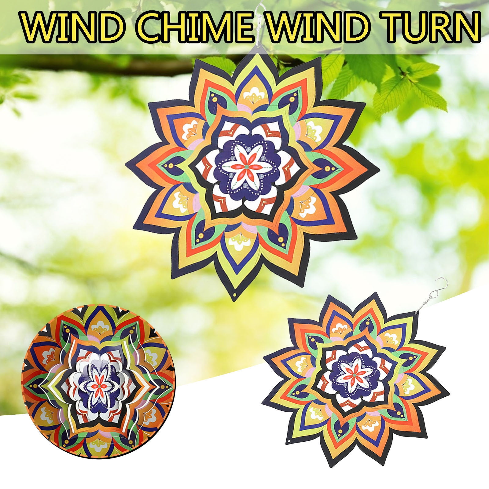 CSSAD Holiday Decorations Rotating Wind Chimes Art Garden Decoration ...