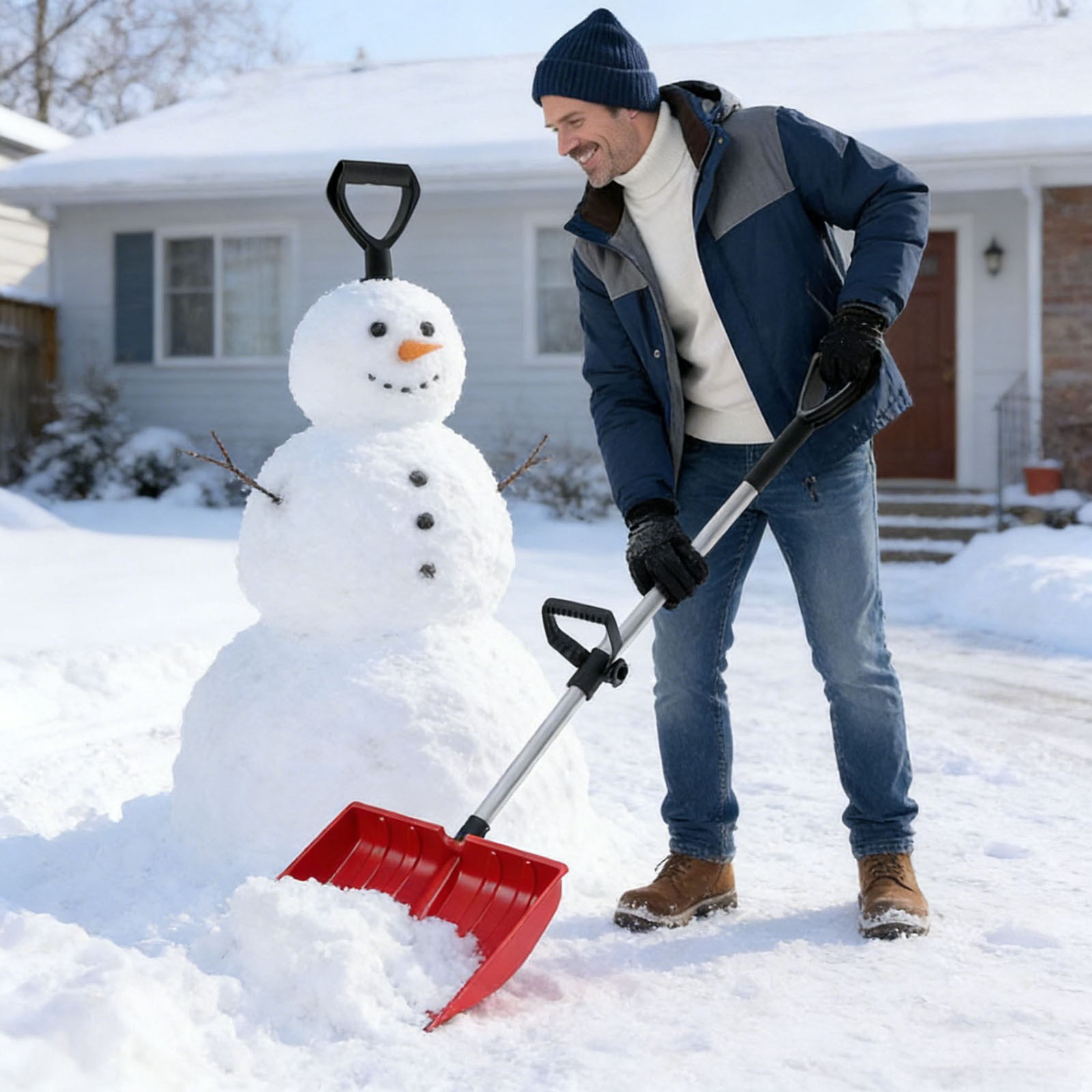 CSSAD Ice Shovel & Ice Breaker Outdoor Heavy Snow Removal Shovel ...