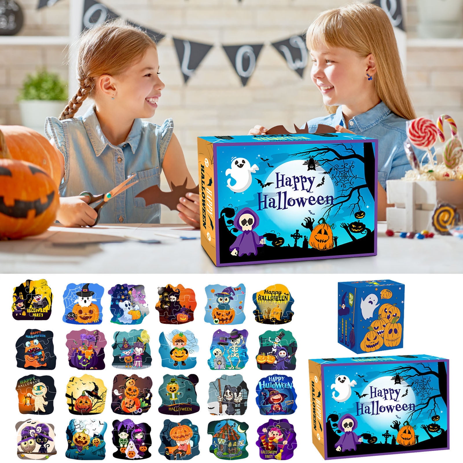 CSSAD Jigsaw Puzzles for Kids 1008 Countdown Halloween Puzzle Ghost ...