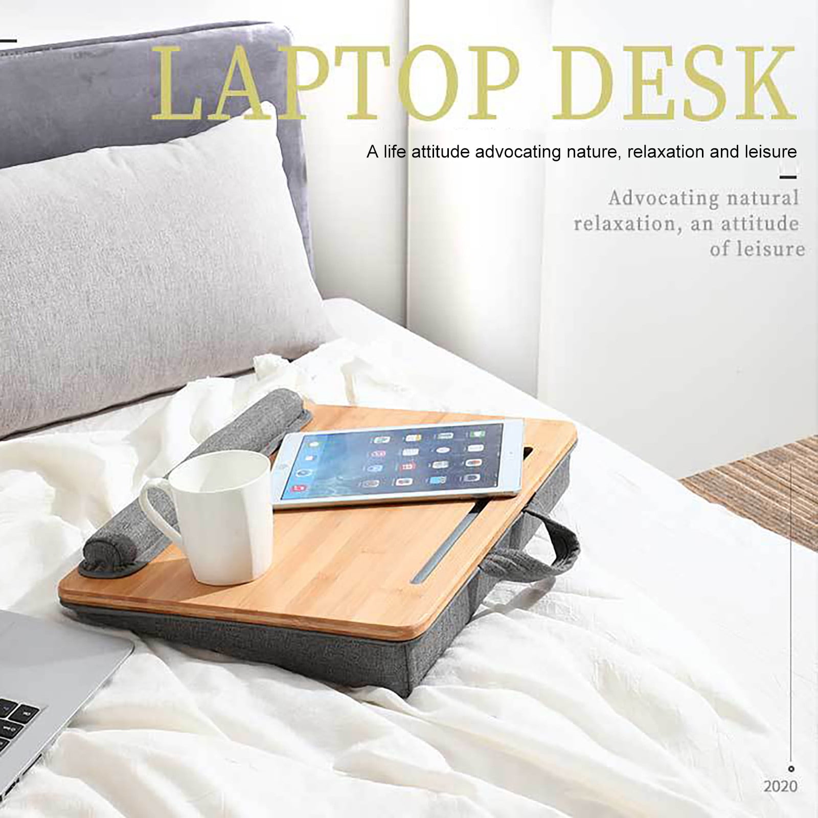 CSSAD Lap Laptop Desk Portable Desk with Cushion Fits up to 15.6 inch ...