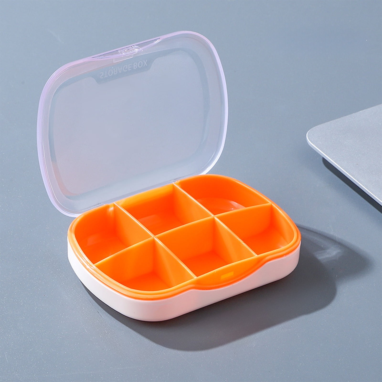 CSSAD Travel Pill Organizer, 6 Compartments Travel Pill Box Portable ...