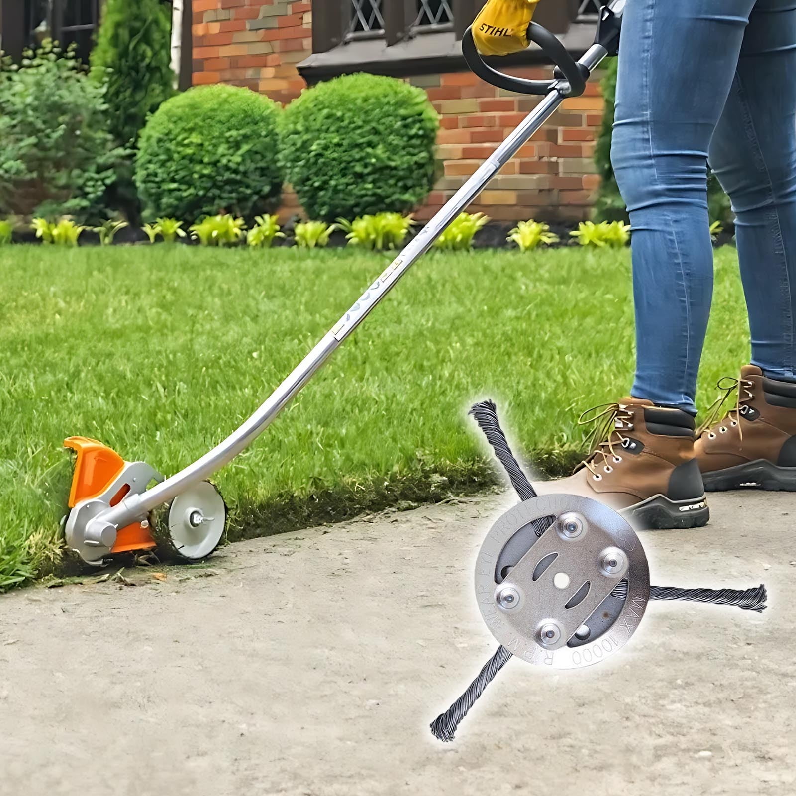 CSSAD Universal Wire Weed Eater Head, Steel Wire Brush Cutter Trimmer ...