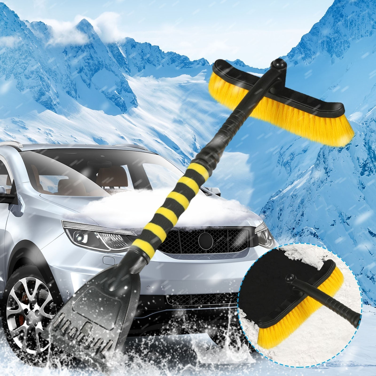 CSSAD Year-Round Roof Rakes for Snow, Leaves & Moss – No-Scratch Foam ...