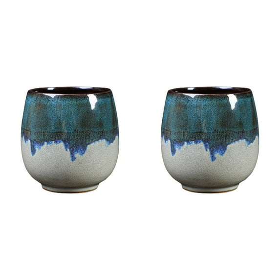 CSSJKYJ 2PCS Ceramic Teacup,Traditional No Handle Small Tea Cup,Ceramic ...