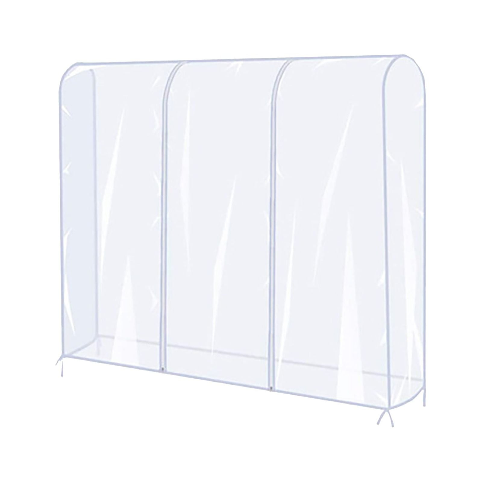 CSSJKYJ 71x20x59IN PVC Clothes Garment Rack Cover,Waterproof Dustproof ...