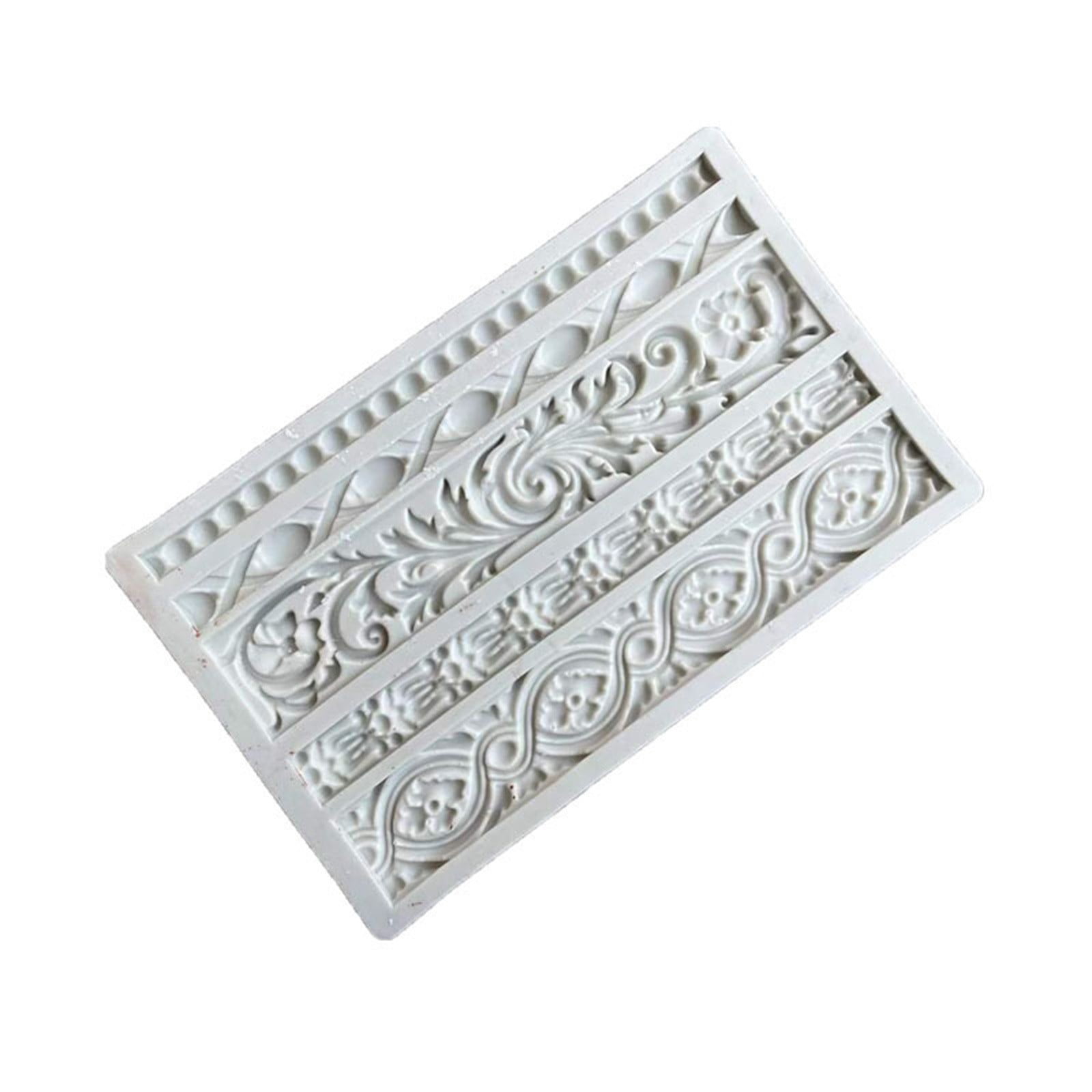 CSSJKYJ DIY Scroll Relief Cake Border Silicone Molds,Baroque Style ...