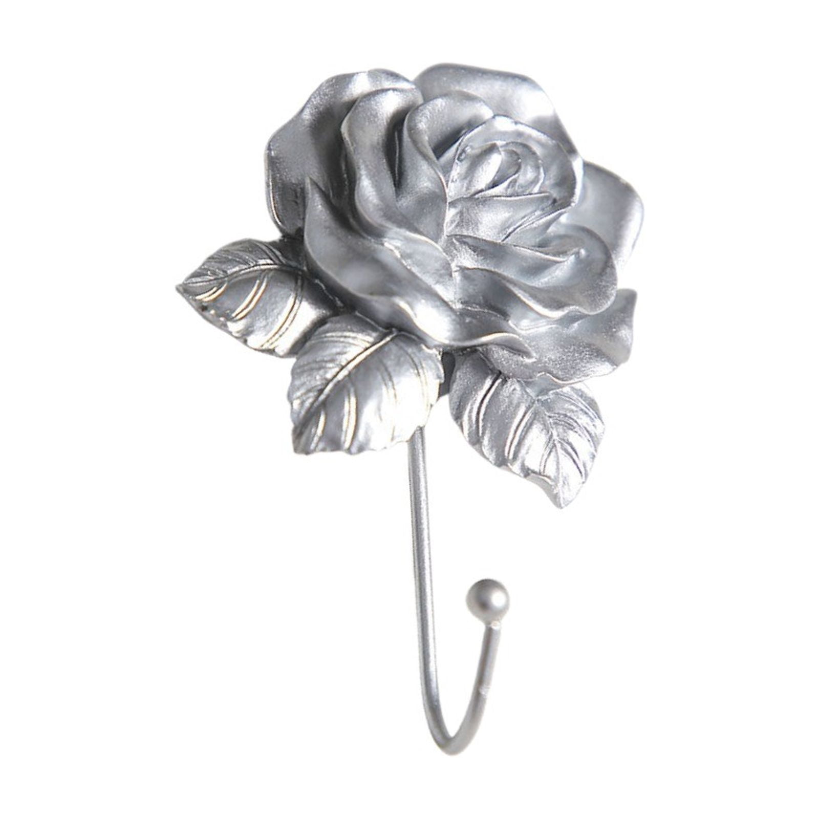 CSSJKYJ Rose Resin Wall Hooks Wall Mounted Creative Flower Iron Hook ...