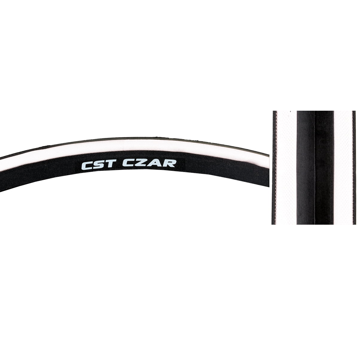 CST Czar Comp Tire Black White 700x23c Clincher Road Race Fixed Gear ...
