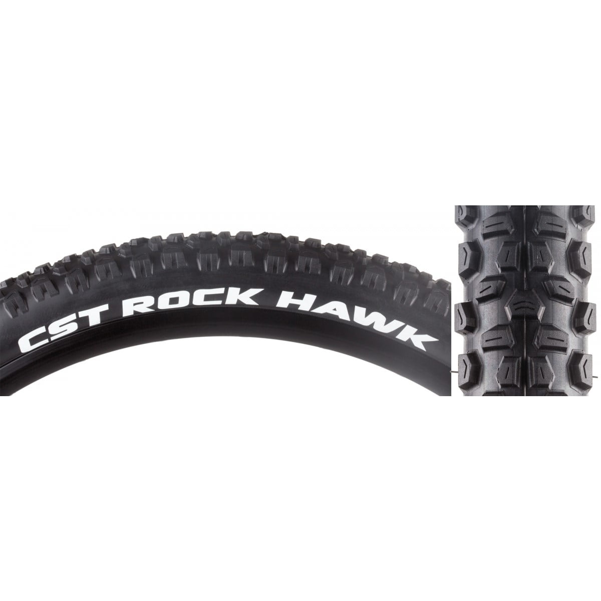 CST Premium Rock Hawk Mountain Bike Tire, Aggressive Tread, for All Trail Conditions - 26x2.25 ...
