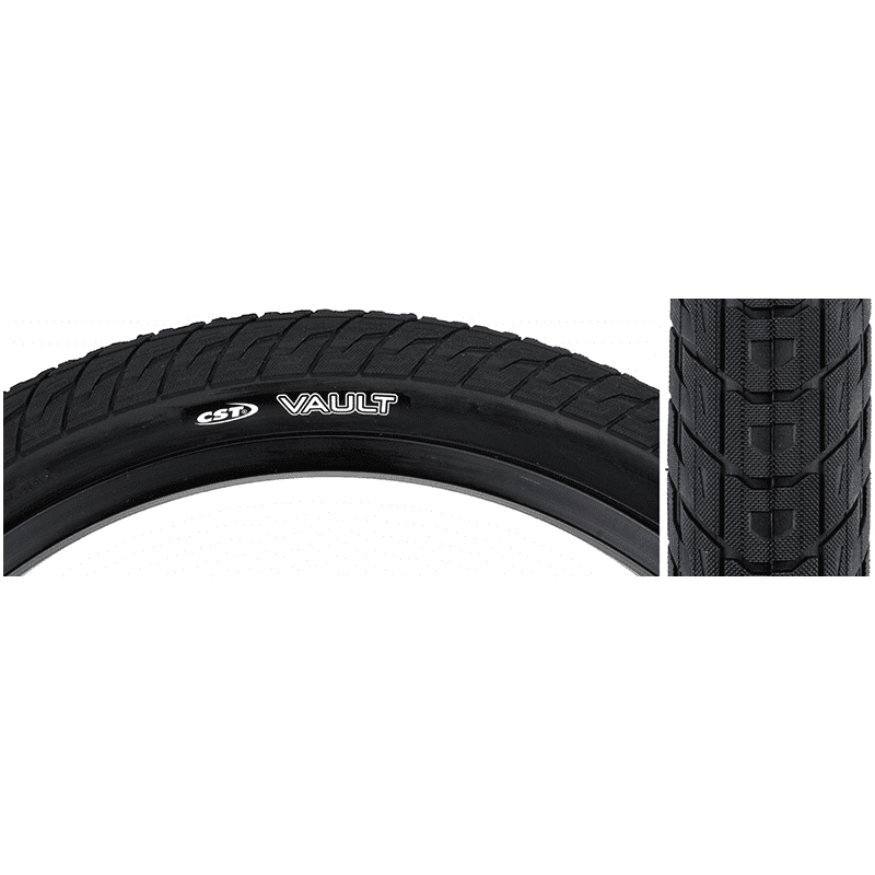 CST Vault BMX Tire 20x2.20" Black Dual-Compound, 60TPI, Wire Bead ...