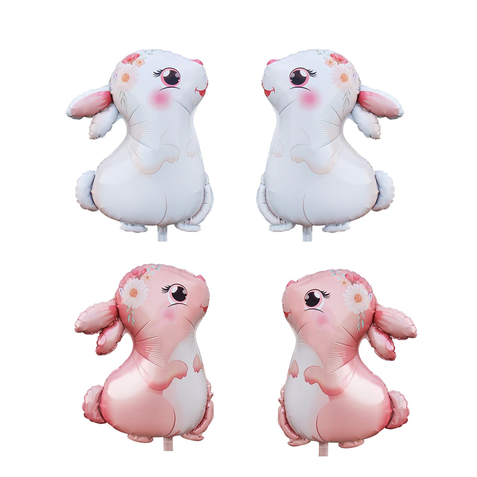 CSTYWC 4PCS Large Bunny MMF7 Foil Balloon Rabbit Balloons Bunny Party ...