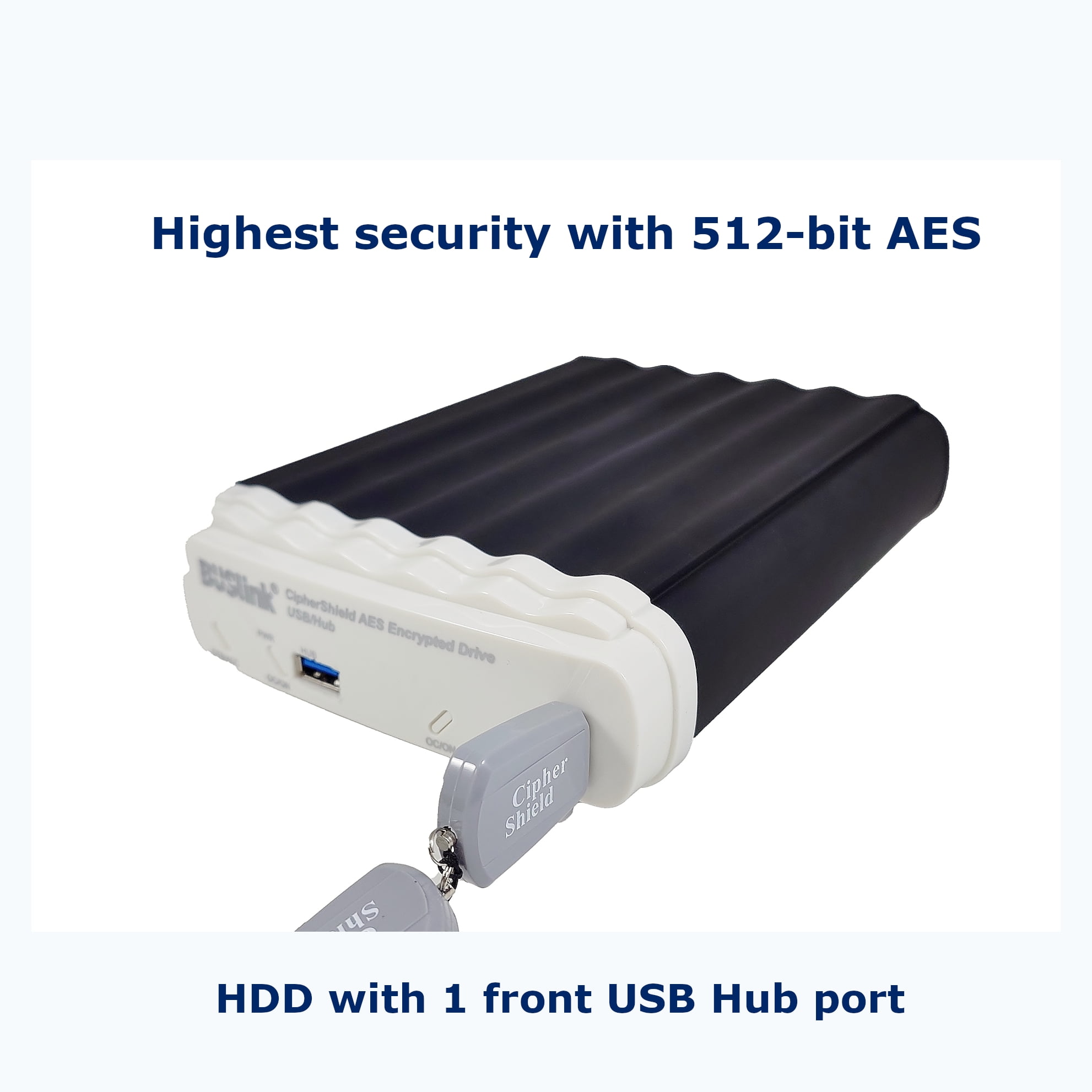 CSX-20THA 20TB HDD 1-port Hub USB 3.2 Gen 2/eSATA CipherShield 512-bit ...