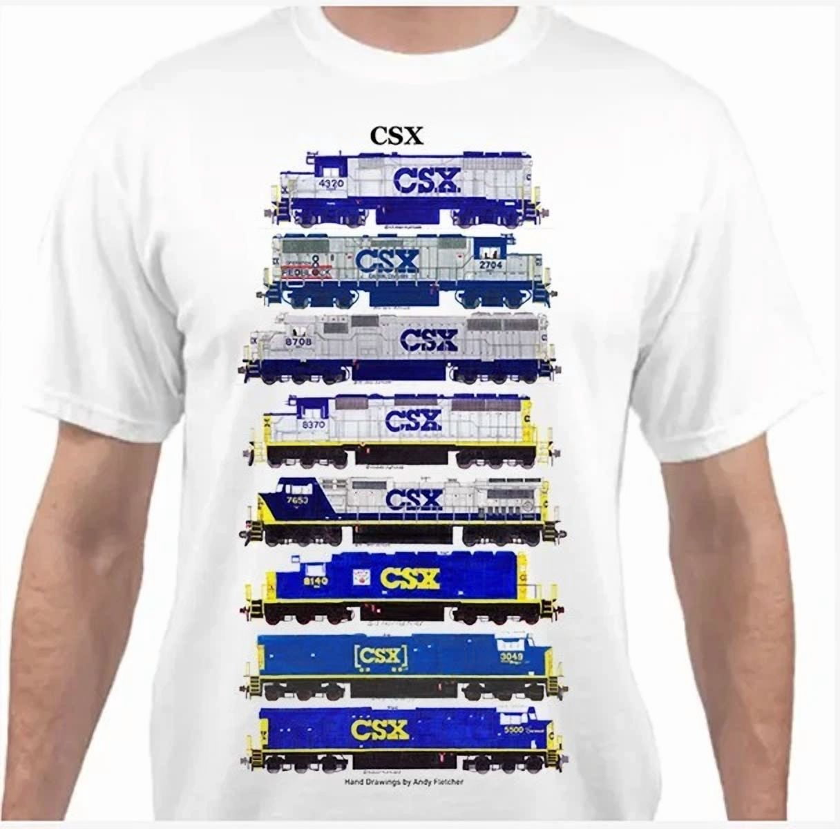 CSX Through The Years Railroad T-Shirt by Andy Fletcher - Walmart.com