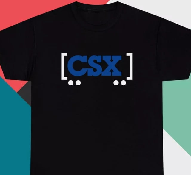 CSX Transportation Logo American Railroad Funny T shirt - Walmart.com