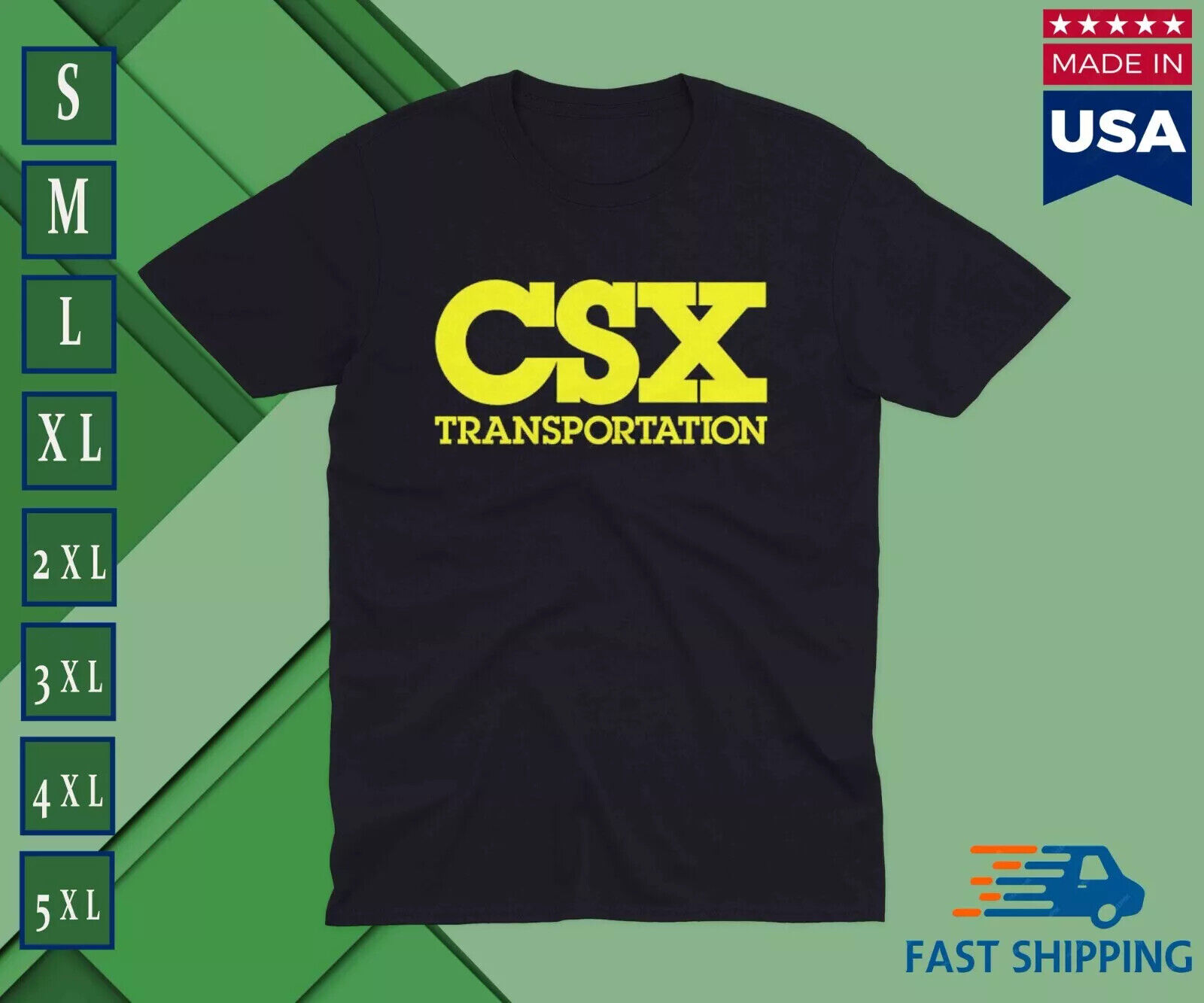 CSX Transportation Logo t-shirt USA MADE IN USA - Walmart.com