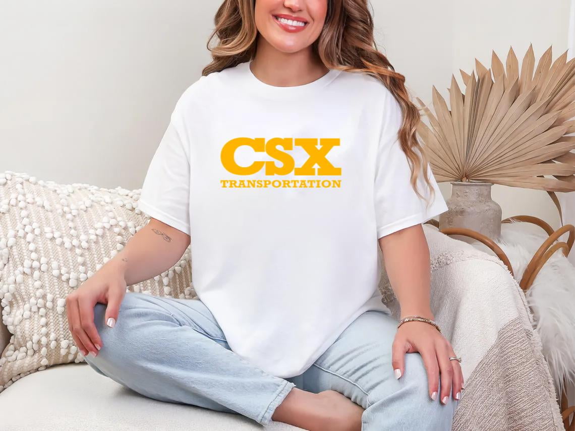 CSX Transportation Railroad Fan Company Graphic Cotton T-Shirt, for men ...