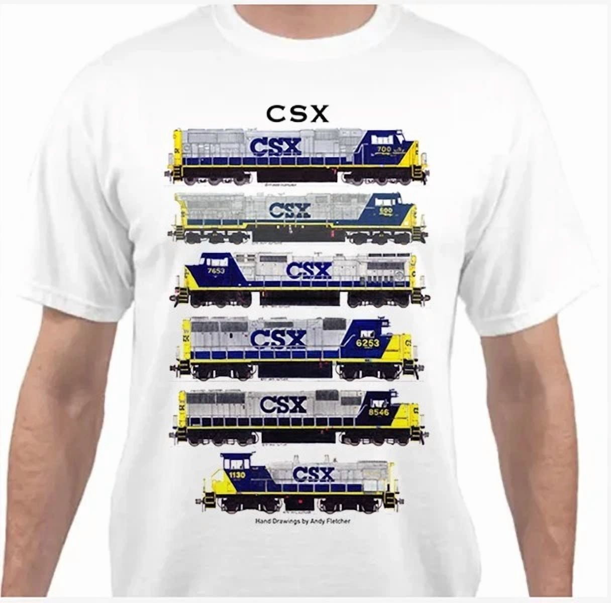 CSX YN2 Locomotives Railroad T-Shirt by Andy Fletcher - Walmart.com