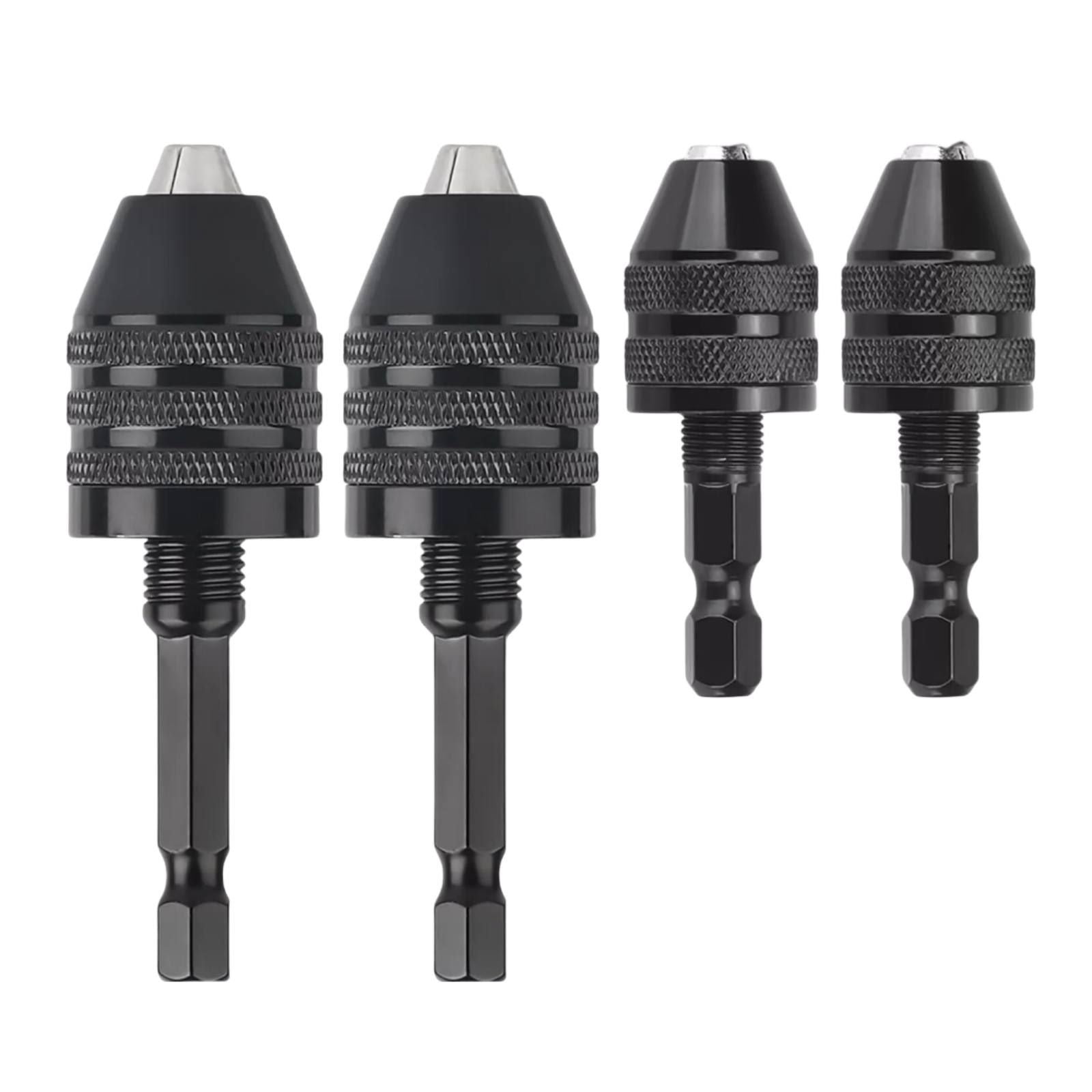 CSYANXING 4 Pcs Keyless Drill Chucks 1/4” Hex 0.3-3.6/6.5mm Screwdriver ...
