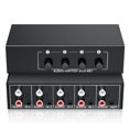 CSYANXING 4-Way Audio Switch RCA AUX 3.5mm Selector Stereo Source ...