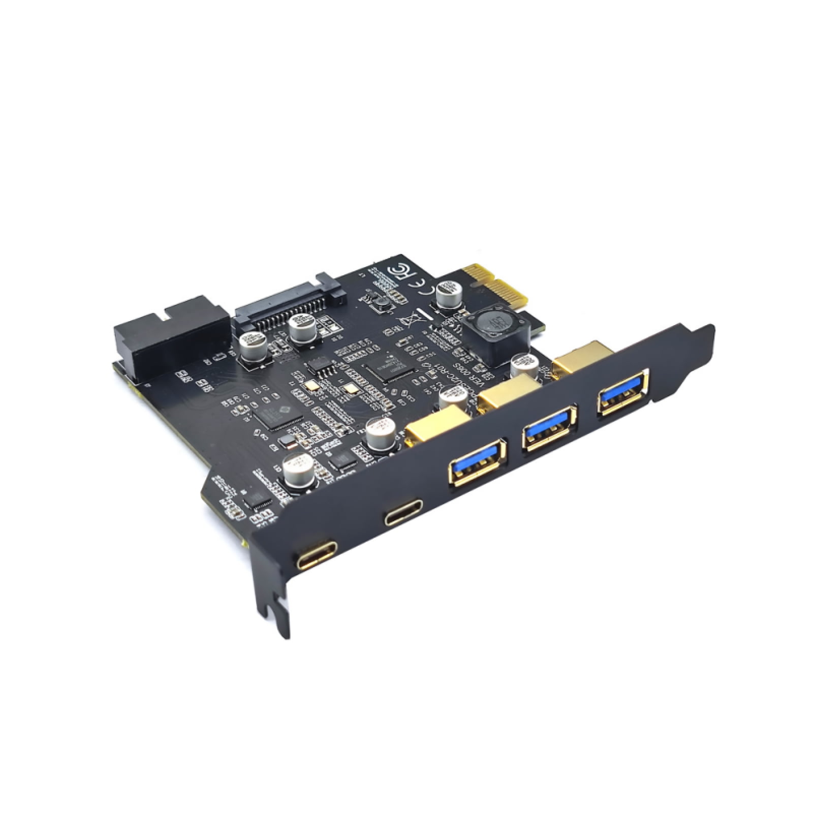CSYANXING 5-Port USB 3.0 PCI-E Expansion Card Type A/C Ports, High ...