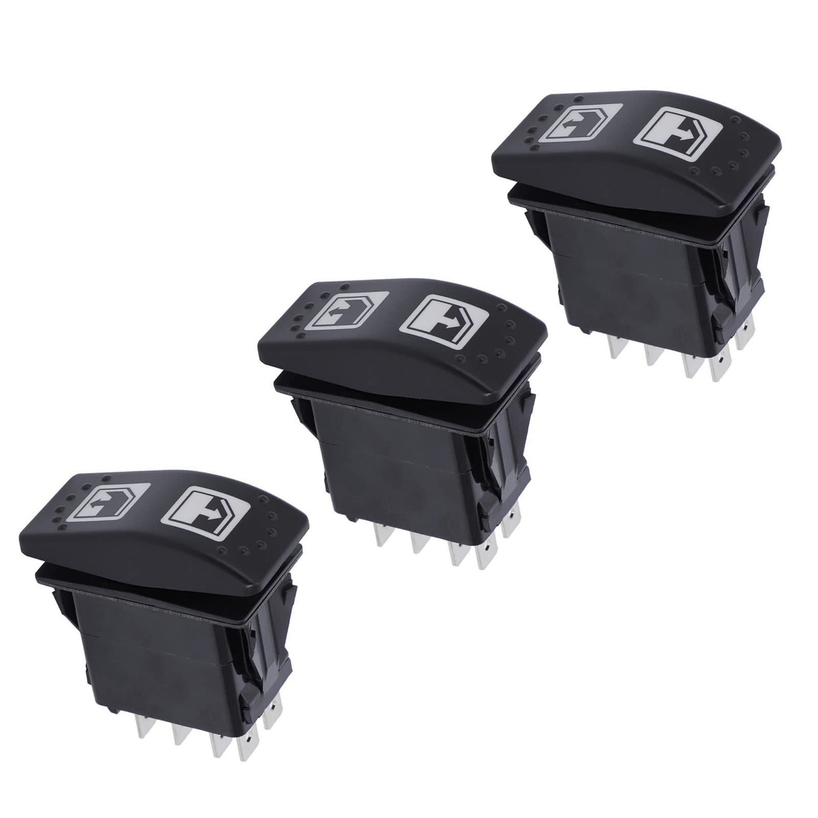 CSYANXING Black Left Hand Power Window Switch 12V20A 24V10A Metal ...