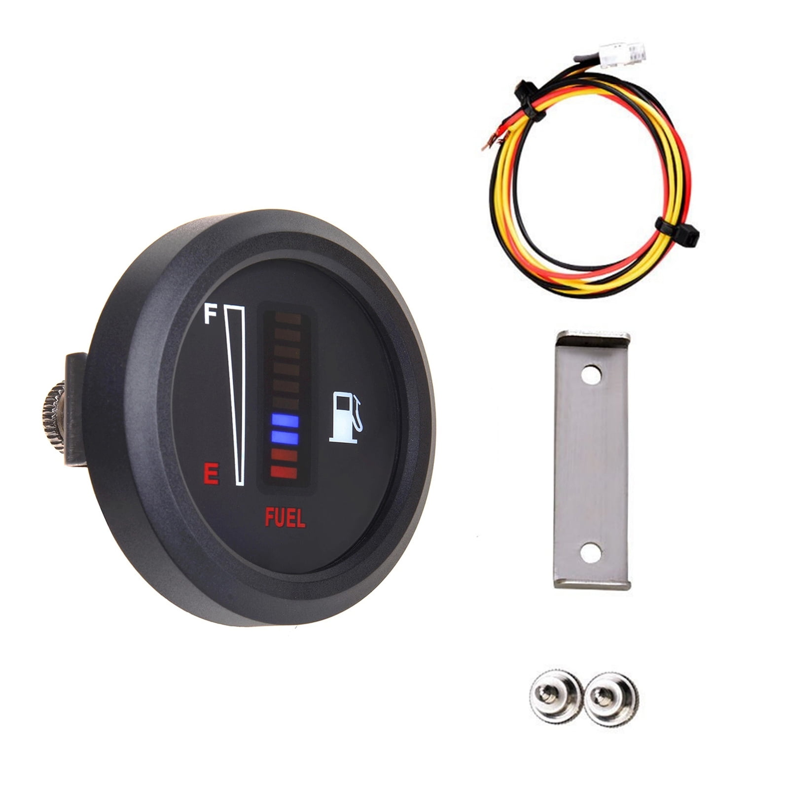 CSYANXING Car Motorcycle LED Fuel Level Gauge 12V 24V Blue Red Display ...