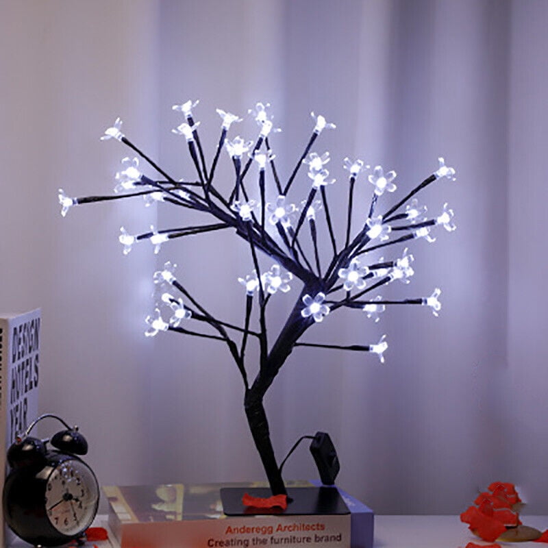 CSYANXING Decorate Your Space with This Cherry Blossom Tree Lamp, Warm ...
