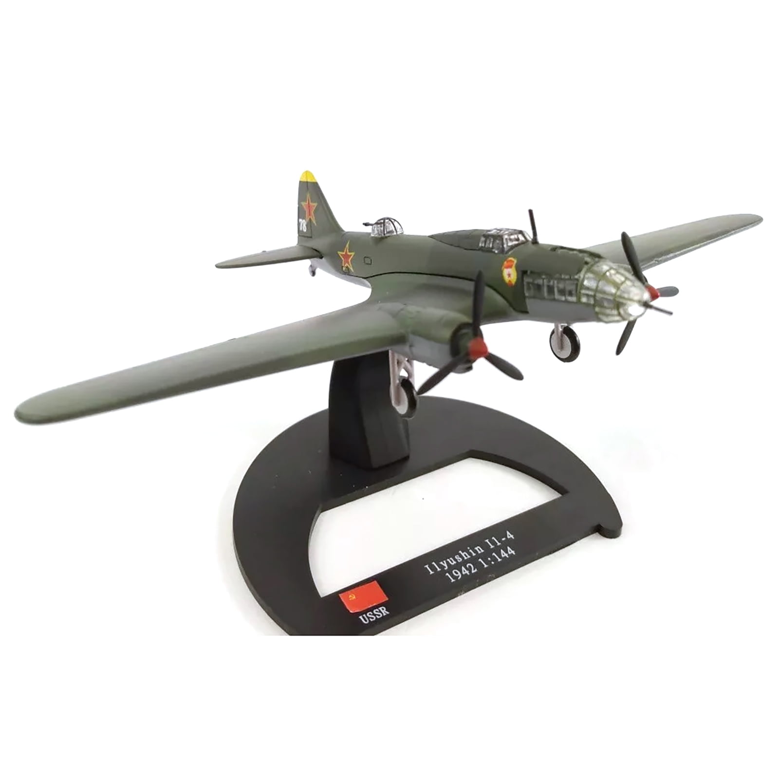 CSYANXING Desk Ornament WWII Soviet Ilyushin Il-4 Bomber Model Precision Diecast Alloy Replica ...