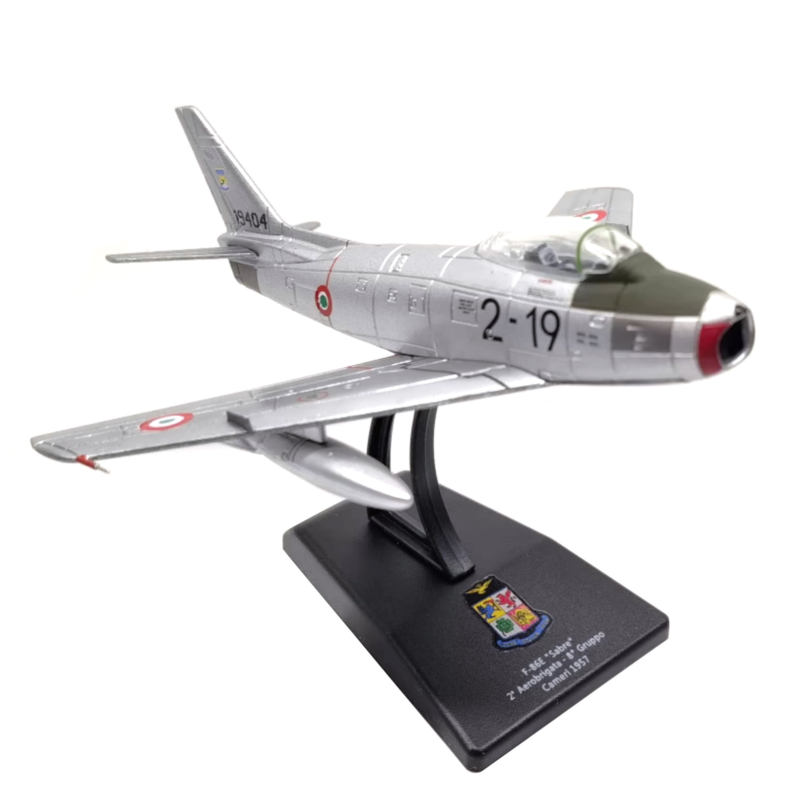 CSYANXING Italian F-86 Sabre Fighter Model 1:100 Scale, Display Stand ...