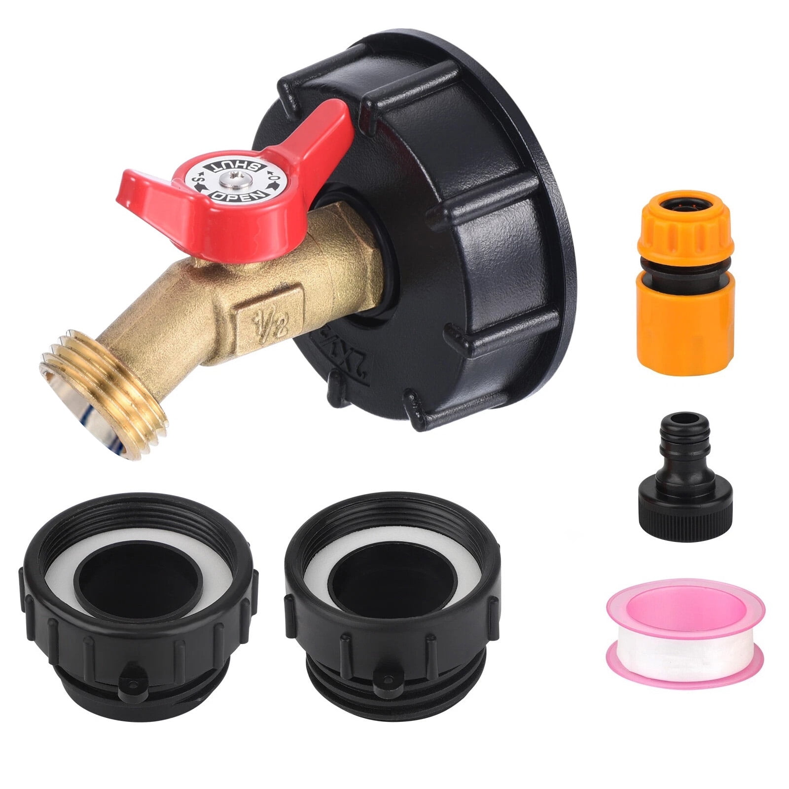 CSYANXING Leak-Proof IBC Tote Valve Adapter Kit for 275-330 Gallon ...