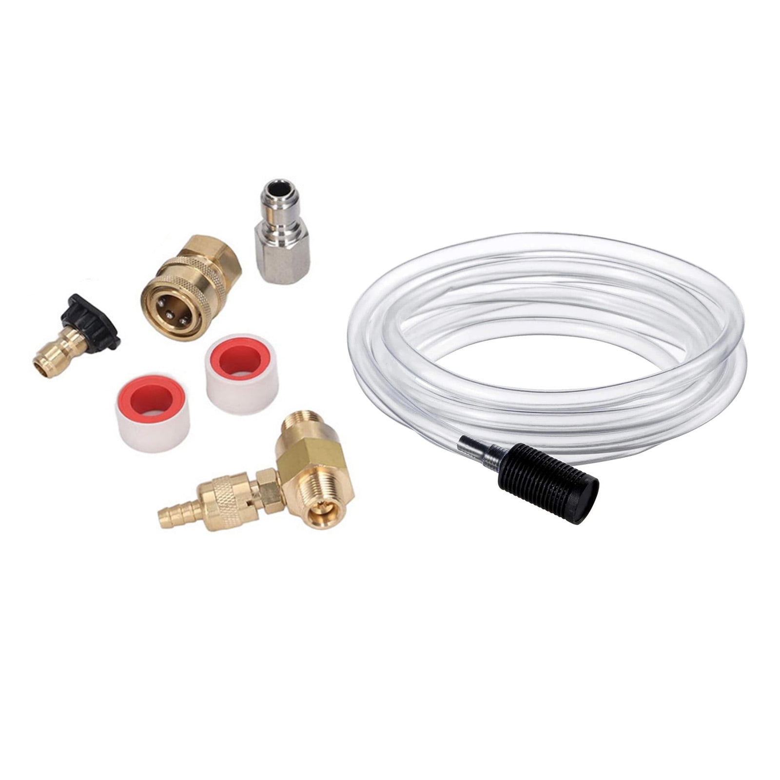 CSYANXING Pressure Washer Injector Kit 10ft Siphon Hose 3/8 Inch Quick ...