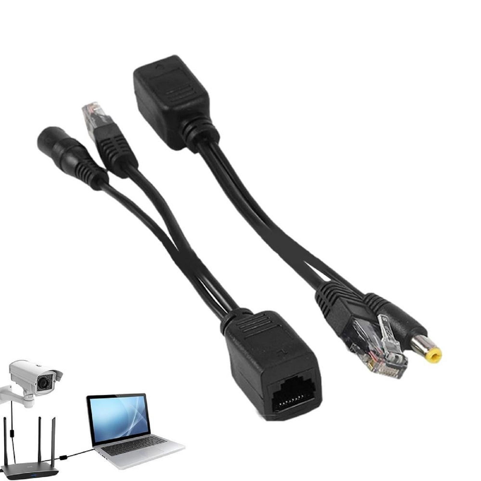 CSYANXING RJ45 POE Power Adapter 5.5*2.1mm DC Heads, Use with Routers ...