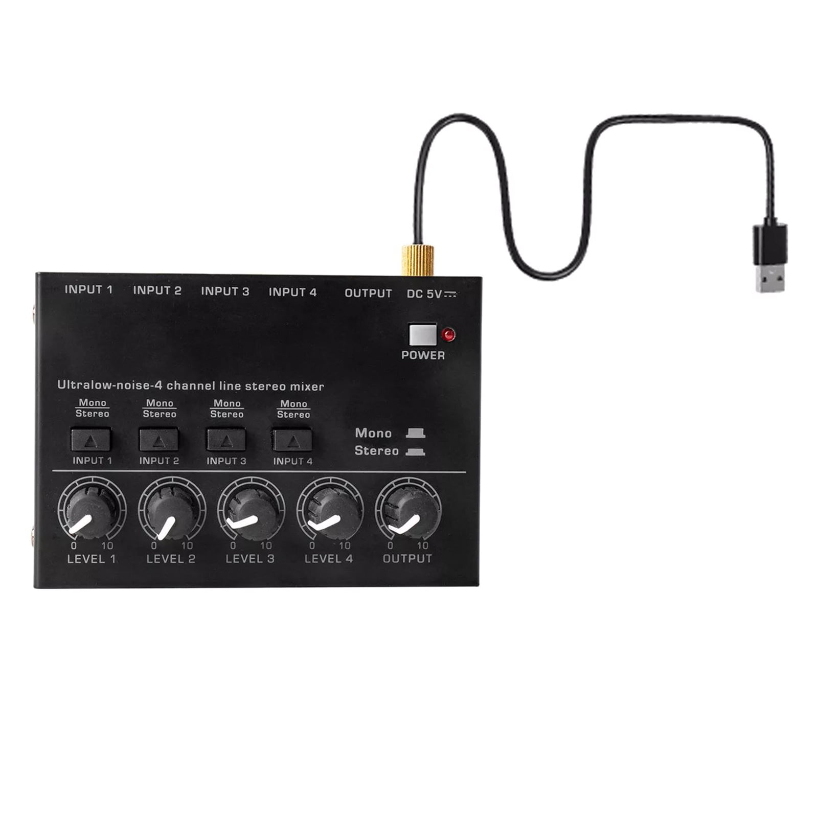 CSYANXING Reliable 4-Channel Audio Mixer for Line-Level Signal Mixing ...