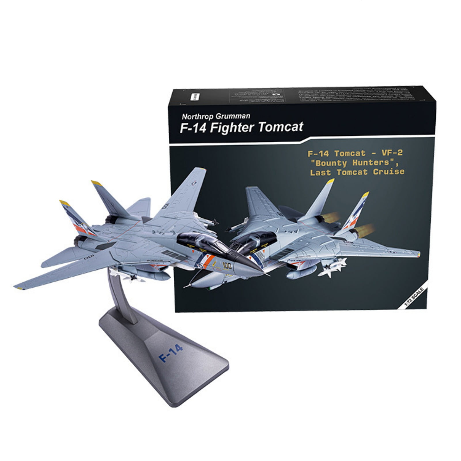 CSYANXING US Navy F-14 Tomcat Diecast Model Plane 1:72 Scale Fighter ...