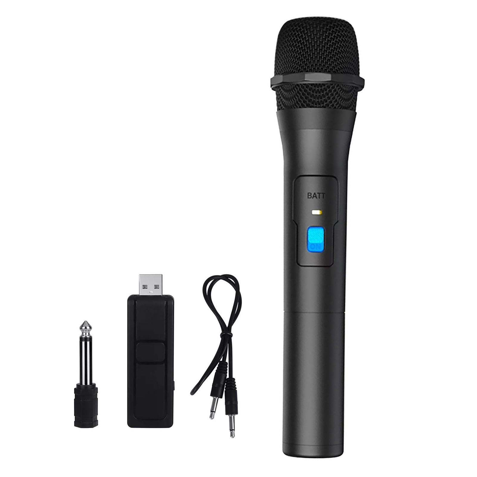 CSYANXING VHF Wireless Microphone Set with USB Receiver 3.5/6.35mm ...