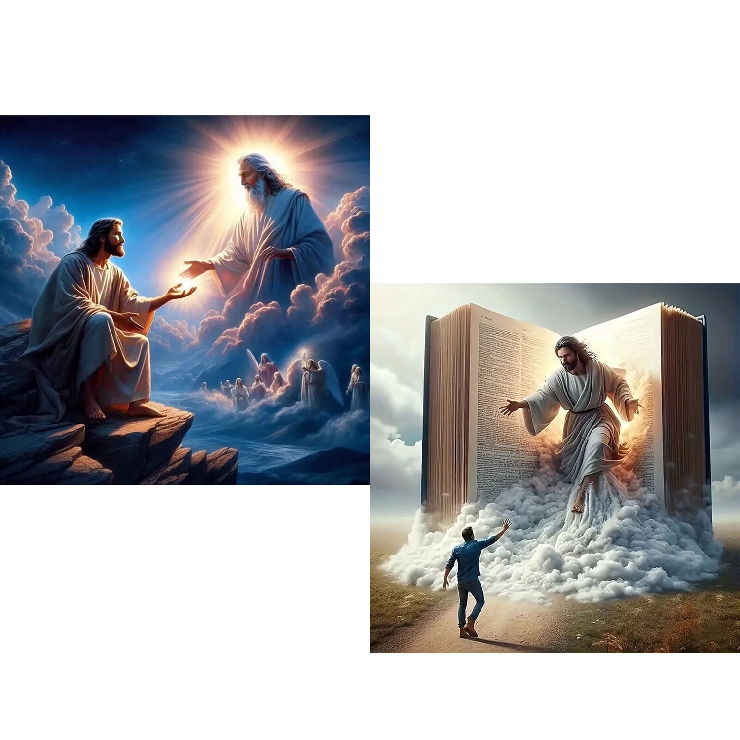 CSZPPQAF 2-Pack Jesus Diamond Painting Kits for Adults - Full Round ...