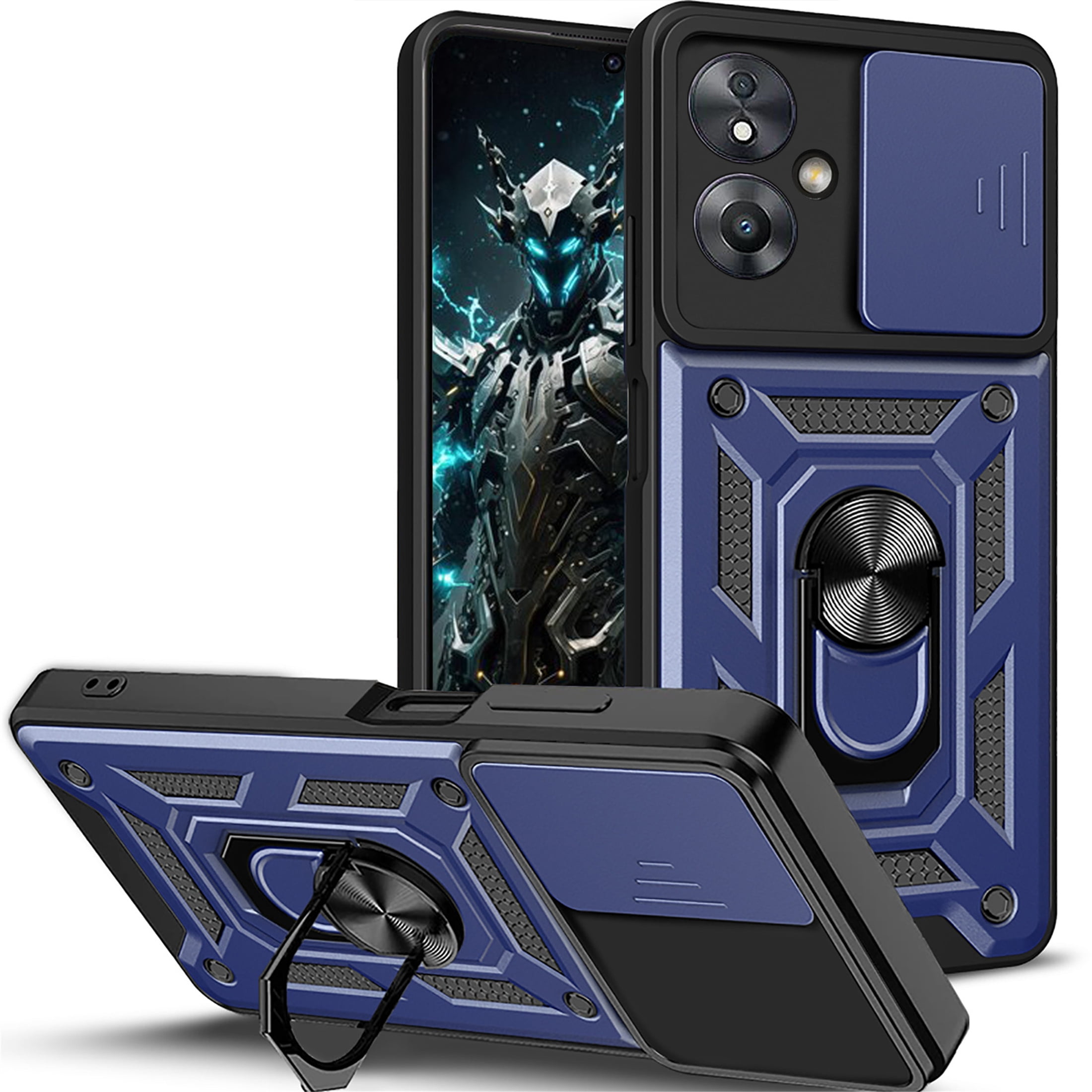 CSmaller for Oppo A79 5G Case with Slide Camera Cover for Men, Military ...
