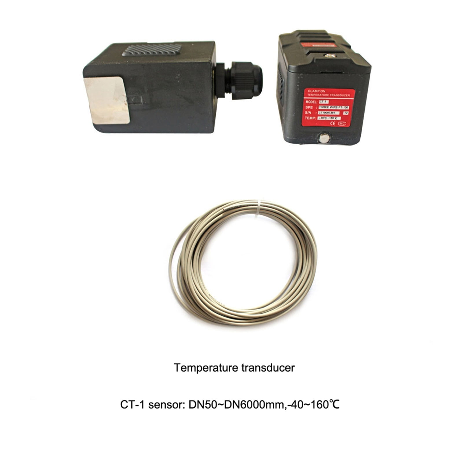 CT-1 Ultrasonic Flow Meter Sensor Ultrasonic Temperature Transducer ...