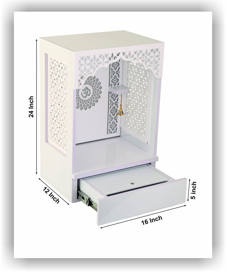 CT&M Enterprises Temples Customized Wooden White temple with LED Light ...